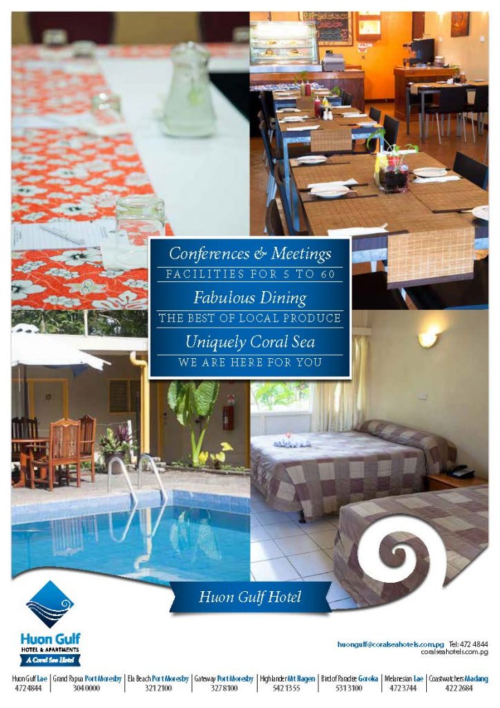 Huon Gulf Hotel Conferences - Lae, PNG. Coral Sea Hotels
